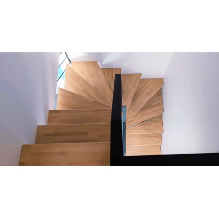 Marche bois en hêtre lamellé collé - Sur-mesure - Épaisseur 40mm